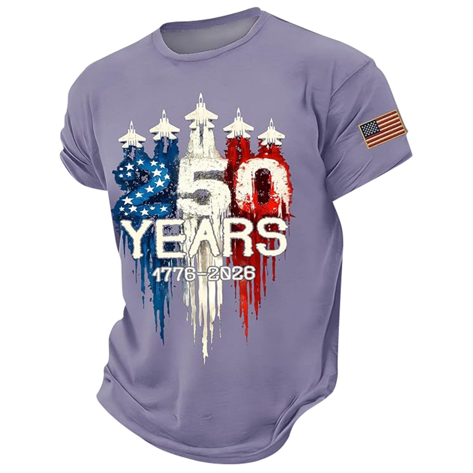 4th of July T Shirts for Men's 250th Anniversary Patriotic Graphic ...
