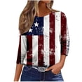 4th of July T-Shirts for Women's Independence Day Patriotic Graphic ...