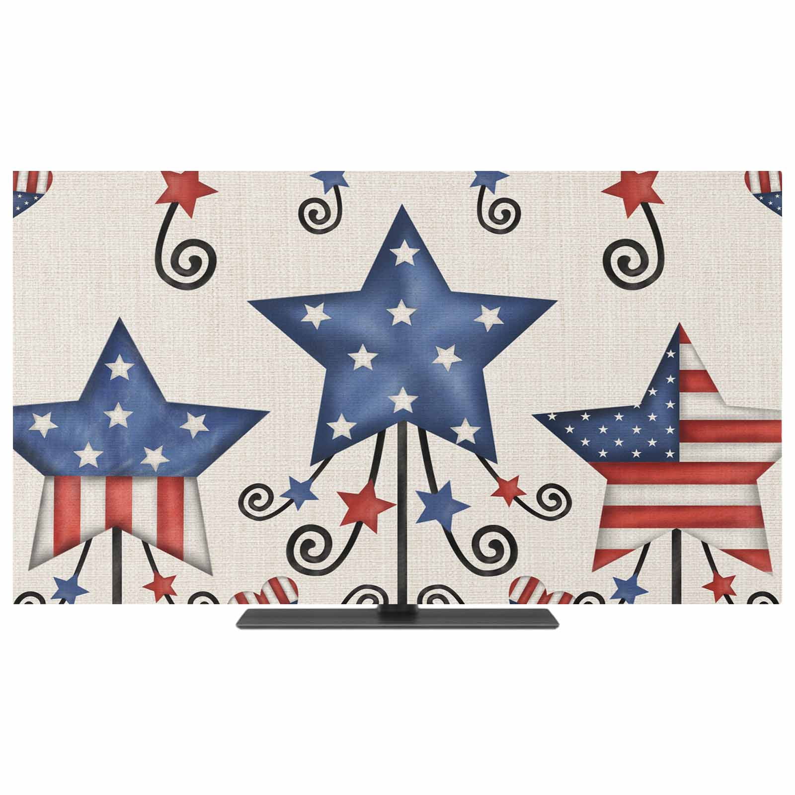 4th of July TV Dust Cover,Stretchable TV Screen Desktop Computer ...