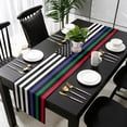 4th of July Table Runner 72 Inches Long, Blue Green Red Line American ...