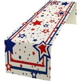 4th of July Table Runner American Flag Blue Red Stars Stripes Memorial ...