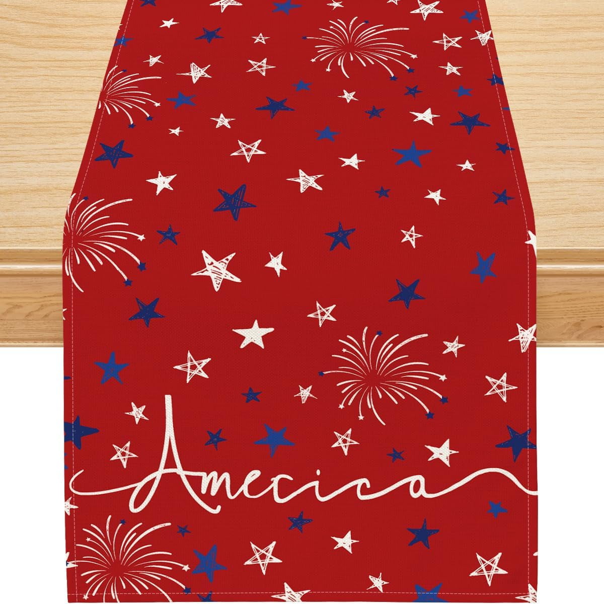 4th of July Table Runner, Memorial Day Decor Stars Firework 4th of July ...