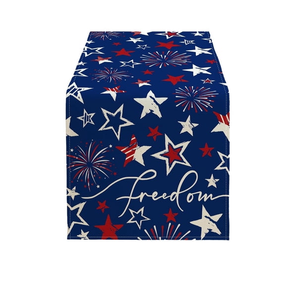 4th of July Table Runner Patriotic Stars Table Runners Independence Day ...