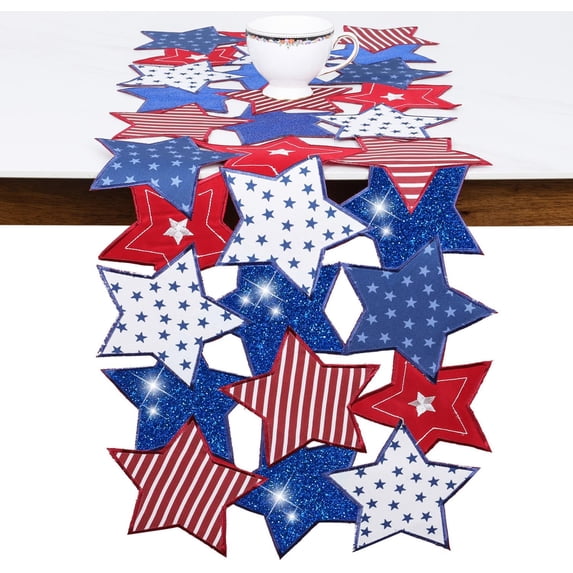 4th of July Table Runner, Patriotic Table Decorations for Memorial Day ...