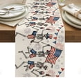 4th of July Table Runner Patriotic USA Flag Retro Funny Dancing Skull ...