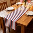 4th of July Table Runner, Polyester Stars and Stripes Design, Fade ...