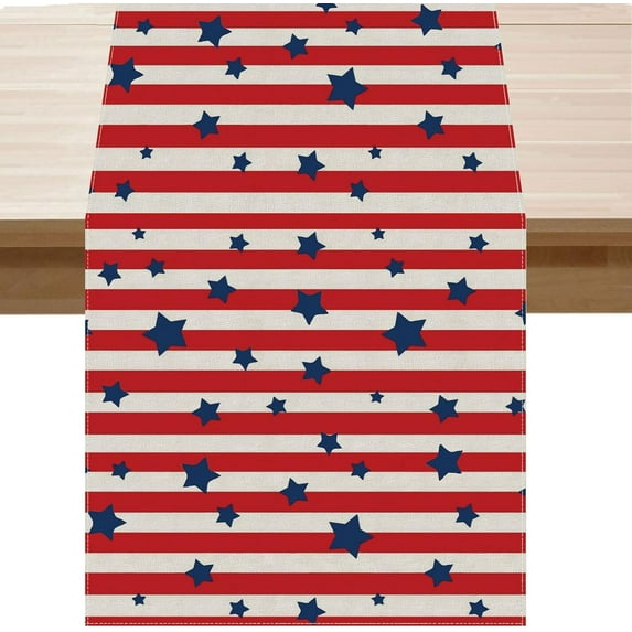 4th of July Table Runner Stars Patriotic America Memorial Day ...
