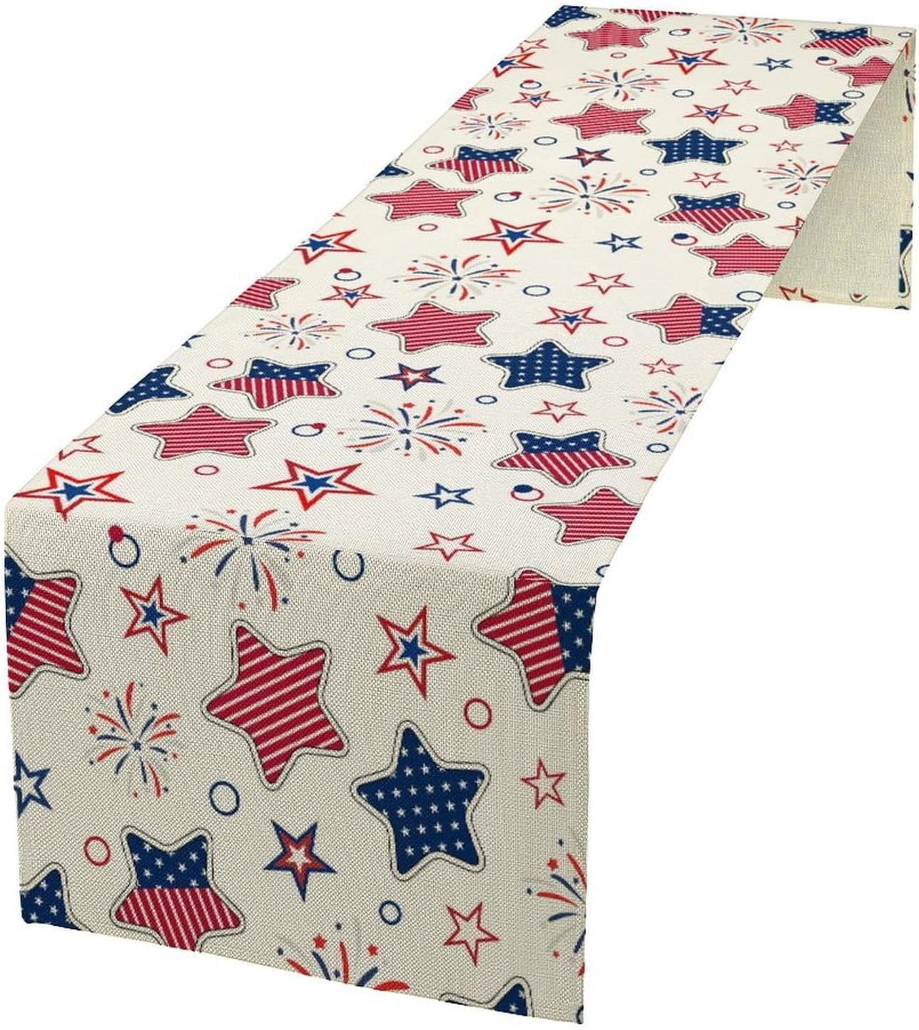 4th of July Table Runner, USA Patriotic Decorations, 13 x 72 Inch ...