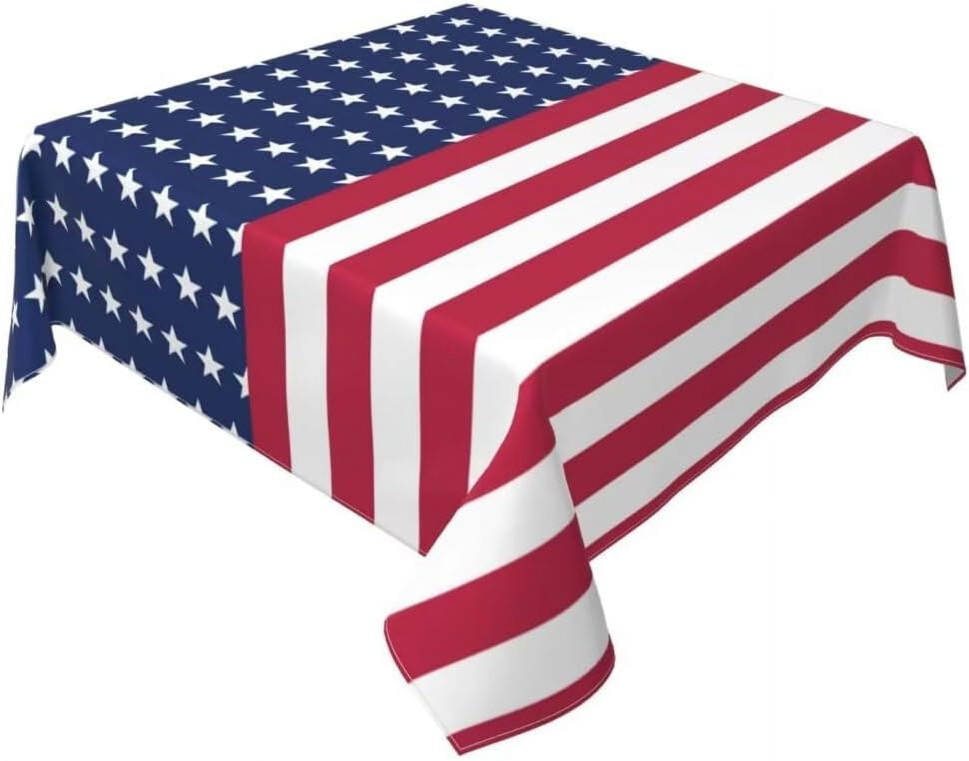 4th of July Tablecloth 60x60 Inch Square Independence Day Patriotic ...