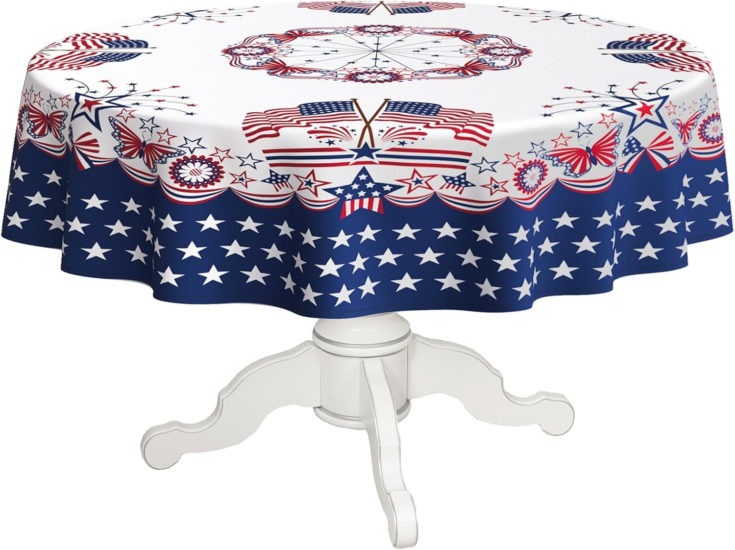 4th of July Tablecloth American Flag and Star Table Cloths 60x60 Inch ...