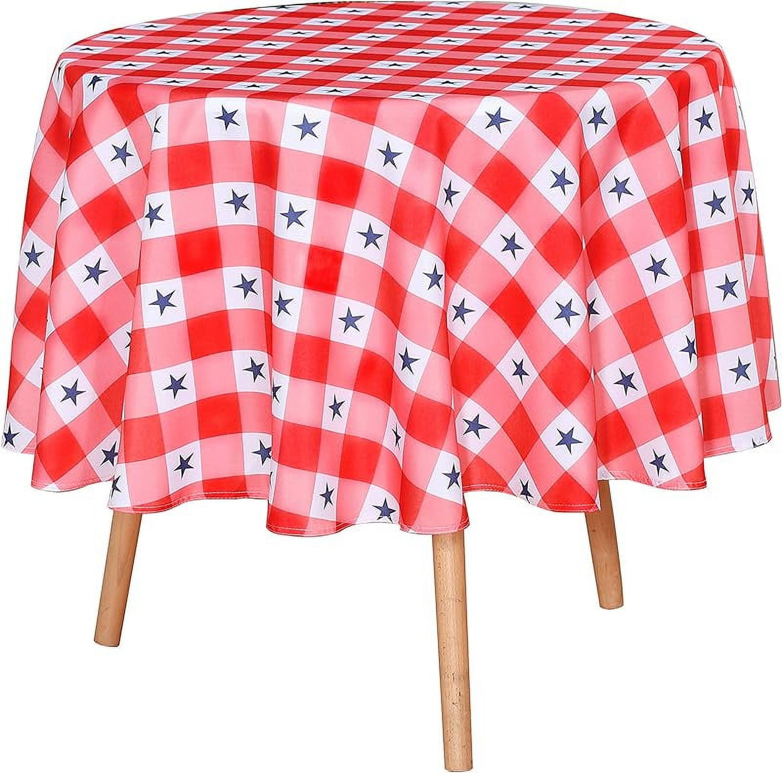 4th of July Tablecloth Outdoor Tablecloth with Umbrella Hole and Zipper ...