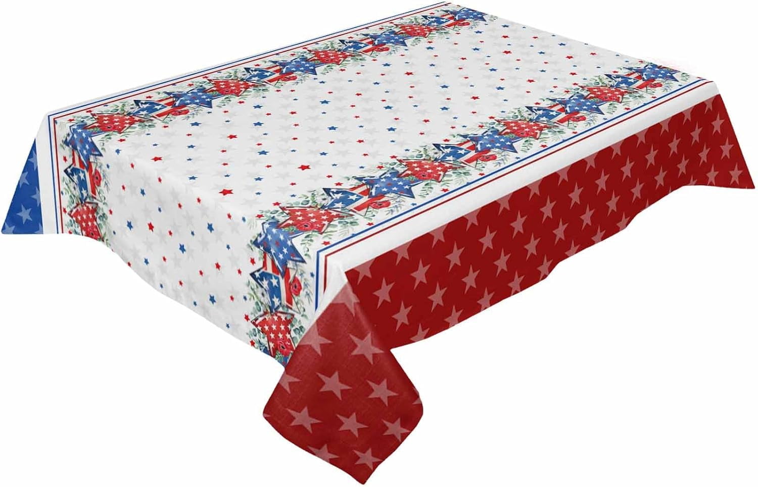 4th of July Tablecloth Patriotic Stars Table Cloth for Independence Day ...