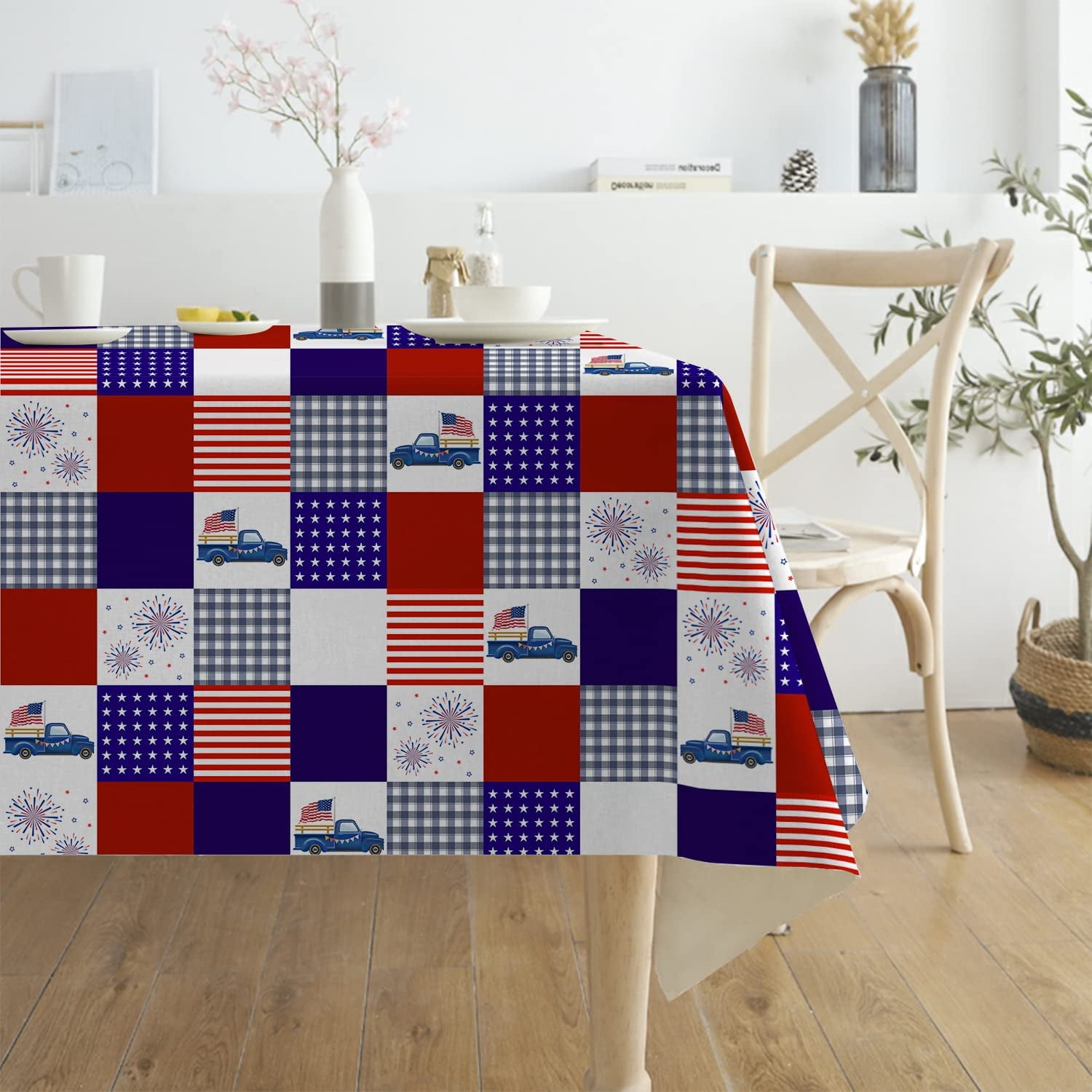 4th of July Tablecloth Rectangle 60 x 84 inch USA Independence Day ...