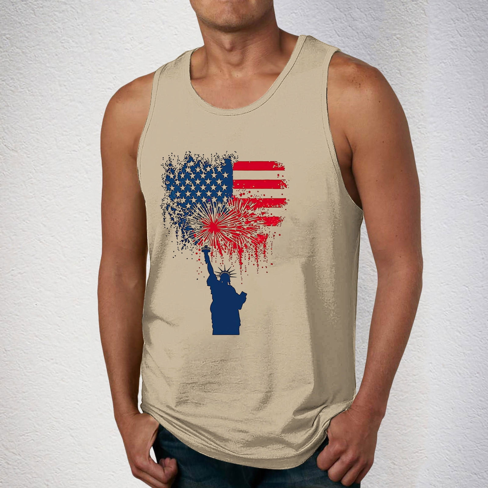 4th of July Tank for Men American Flag Tanks for Men Patriotic Tops ...
