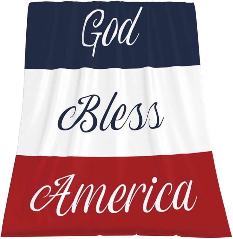 4th of July Throw Blanket American Flag Blue and Red Stars Throw ...