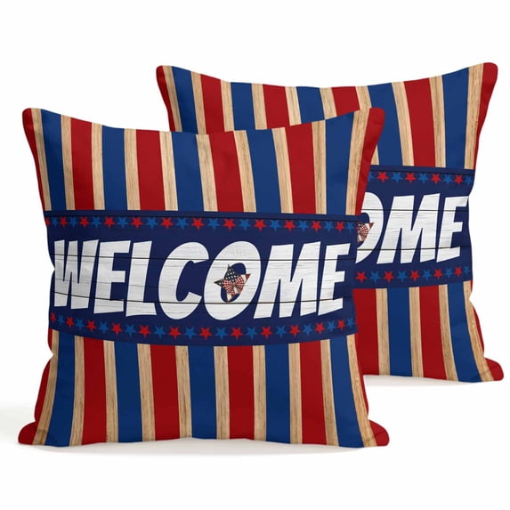 4th of July Throw Pillow Covers 18 x 18 Inch Pillow Covers Set of 2 ...