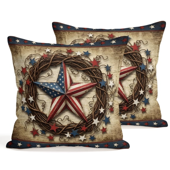 4th of July Throw Pillow Covers 20 x 20 Inch Pillow Covers Set of 2 ...
