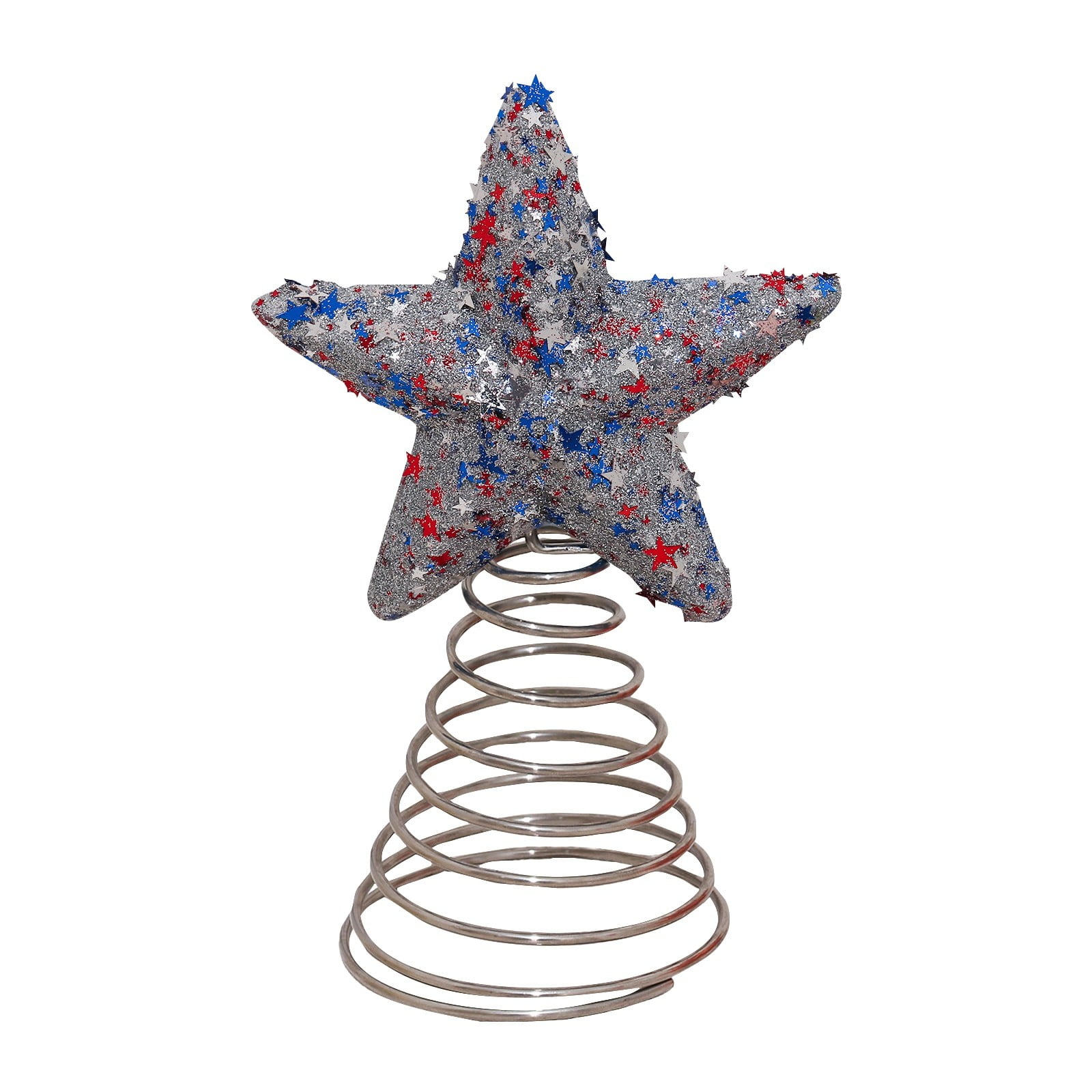 4th of July Tree Topper - 8.6 Inch Patriotic Star Tree Topper with ...