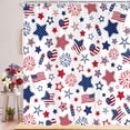 4th of July USA Flag Shower Curtain, Veterans Day Independence ...