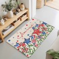4th of July USA Flag Star Leaf Rectangle Rug 2'x3' Red Blue Stars on ...