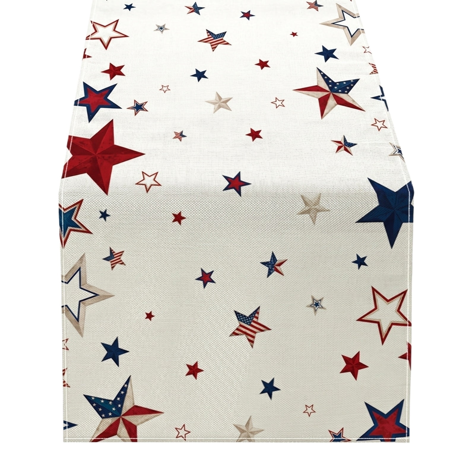 4th of July USA Stars Stripes Patriotic Table Runner, Red White Blue ...