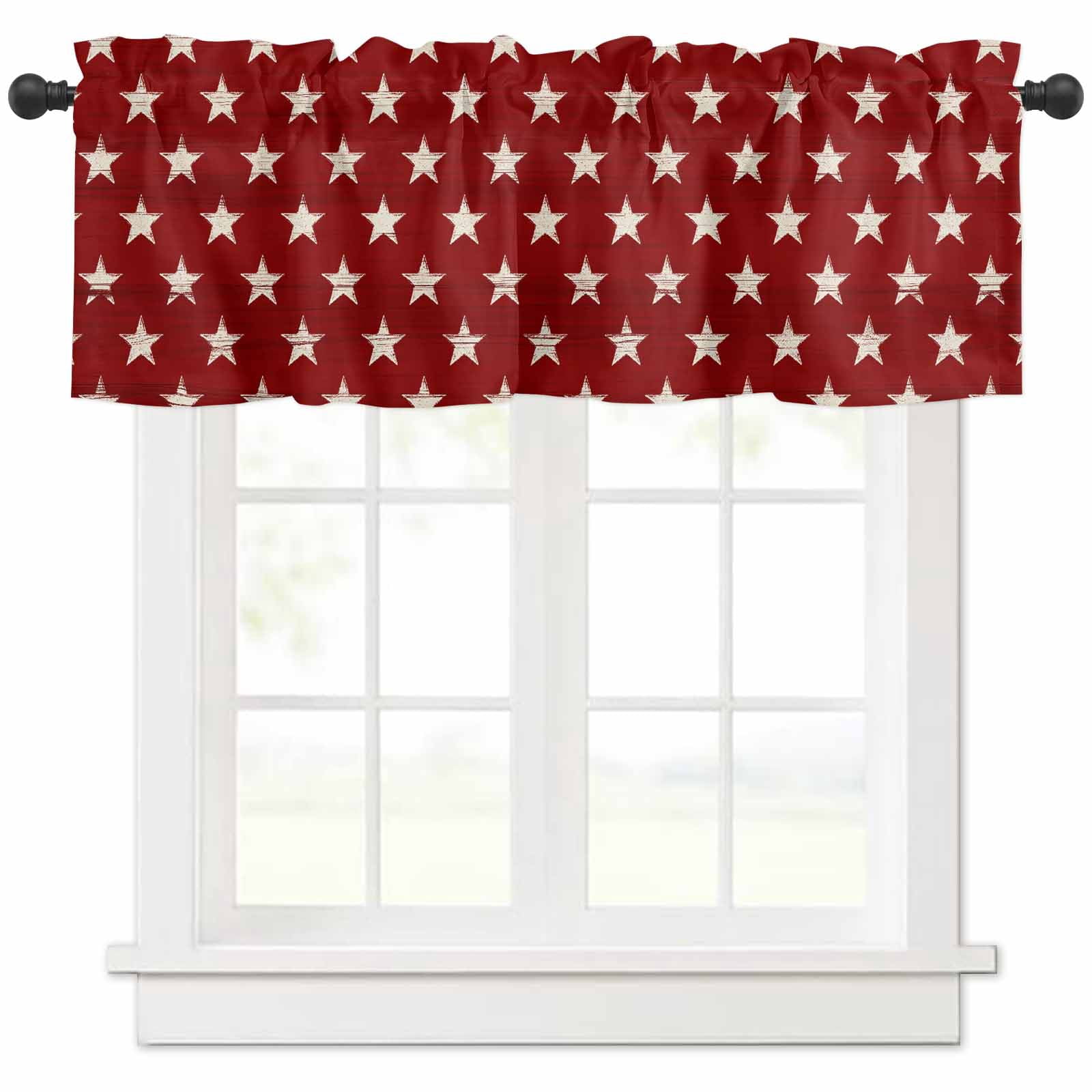 4th of July Valances for Windows Farmhouse Kitchen Curtains Valances ...