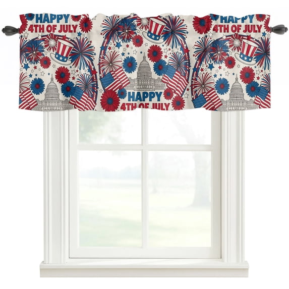 4th of July Valances for Windows Farmhouse Kitchen Curtains Valances ...