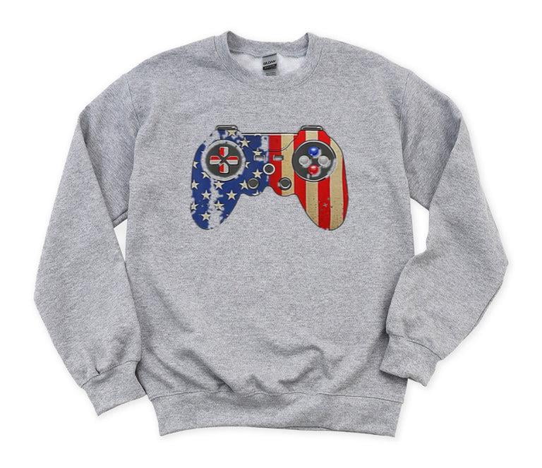 4th July Video Game Gamer Kids Boys USA Patriotic Retro Gaming Graphic ...