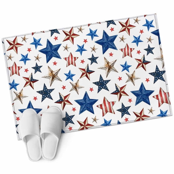 4th of July Washable Small Entryway Area Rugs 2'x3', Mottled Usa Flag ...
