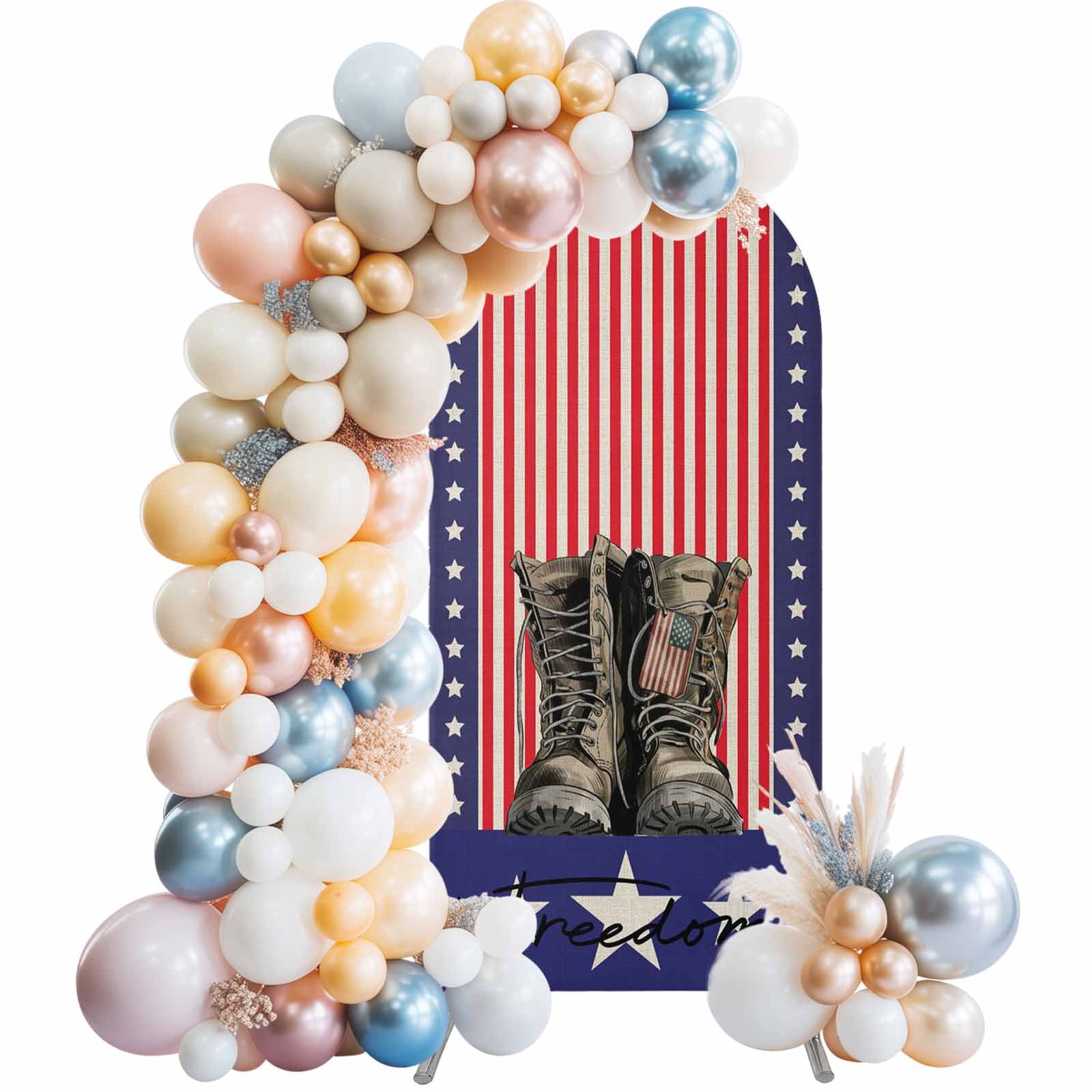 4th of July Wedding Arch Cover 5Ft Patriotic US Boots Stars and Stripes ...
