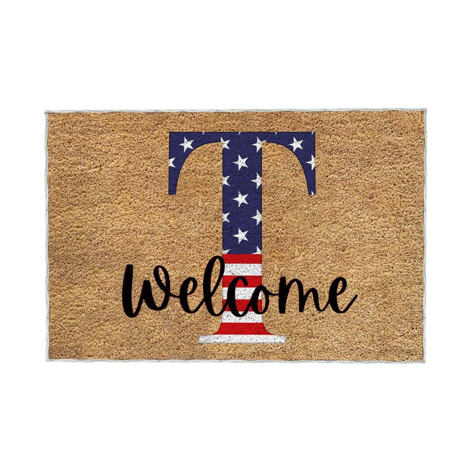 4th of July Welcome Door Mat | Patriotic Entryway Rug | Independence ...