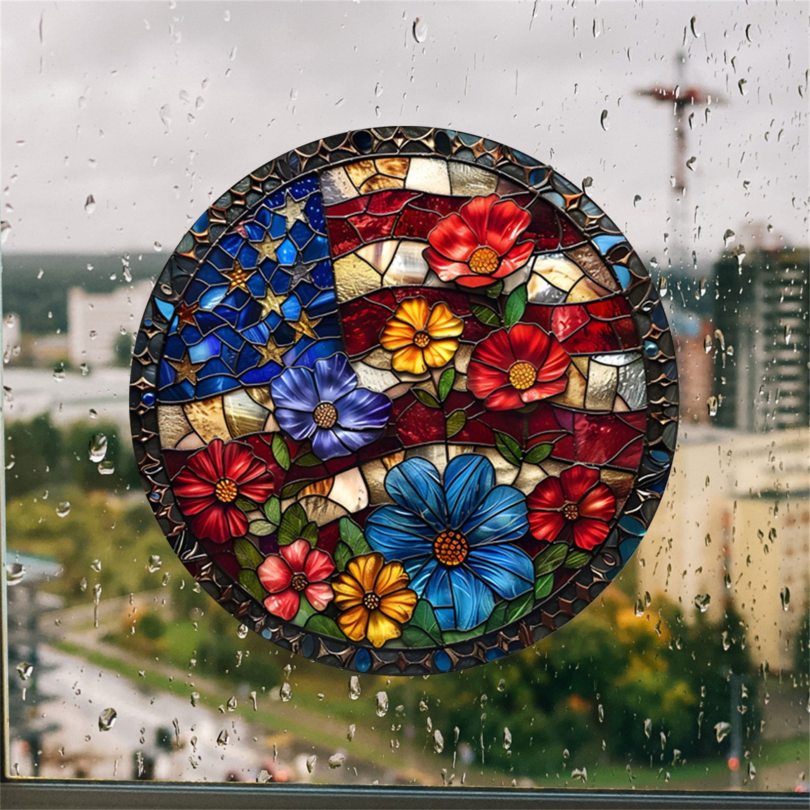 4th of July Window Clings Patriotic Window Decals Suncatcher Stickers ...