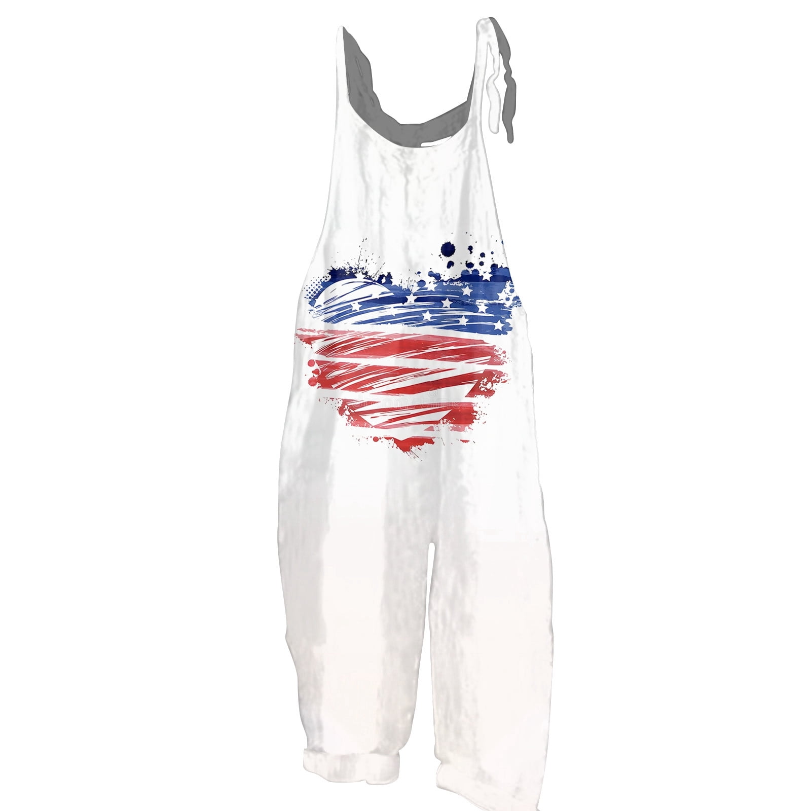 4th of July Womens Rompers And Jumpsuits Stars and Striped Sleeveless ...