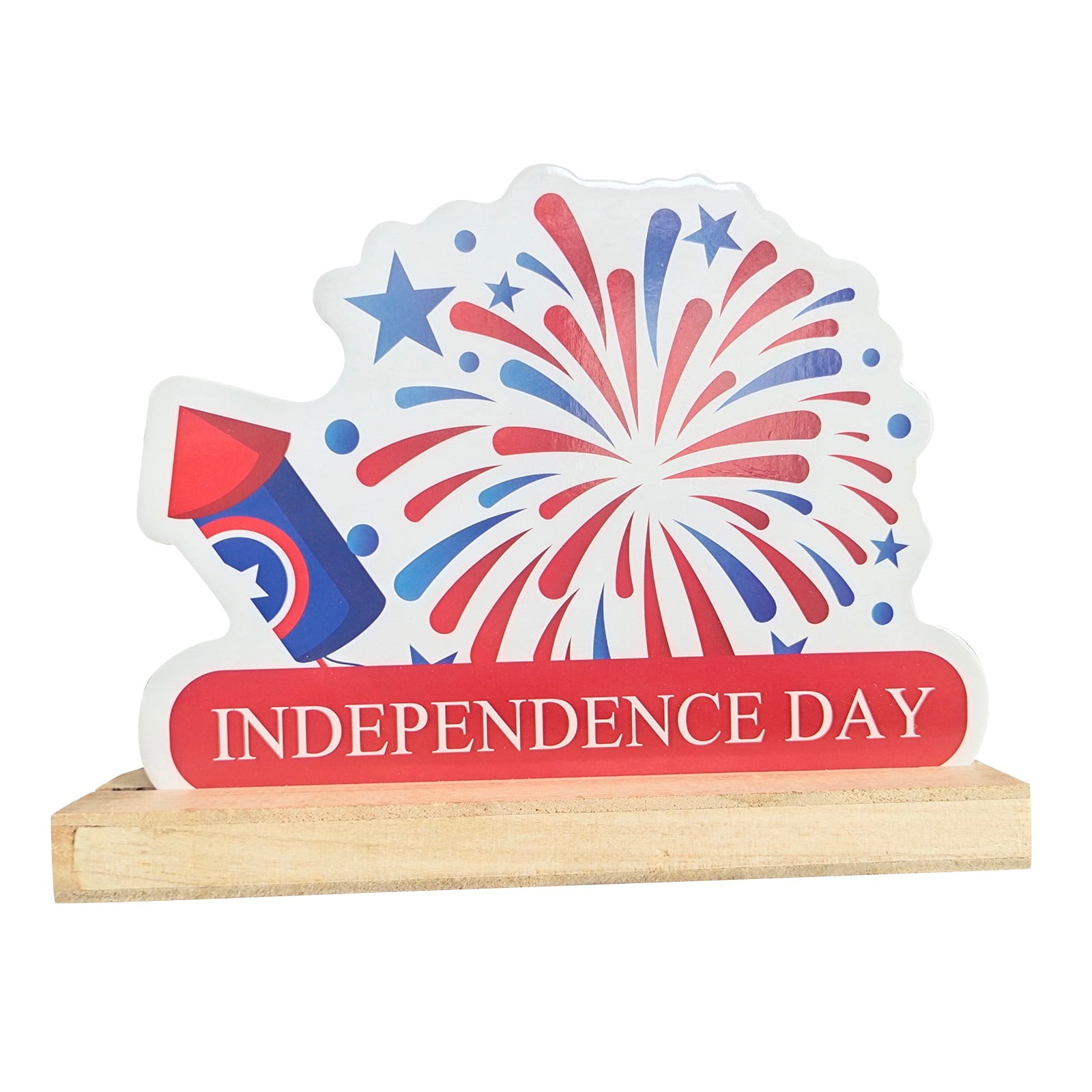 4th of July Wood Patriotic USA Sign Memorial Day Table Decoration Free ...