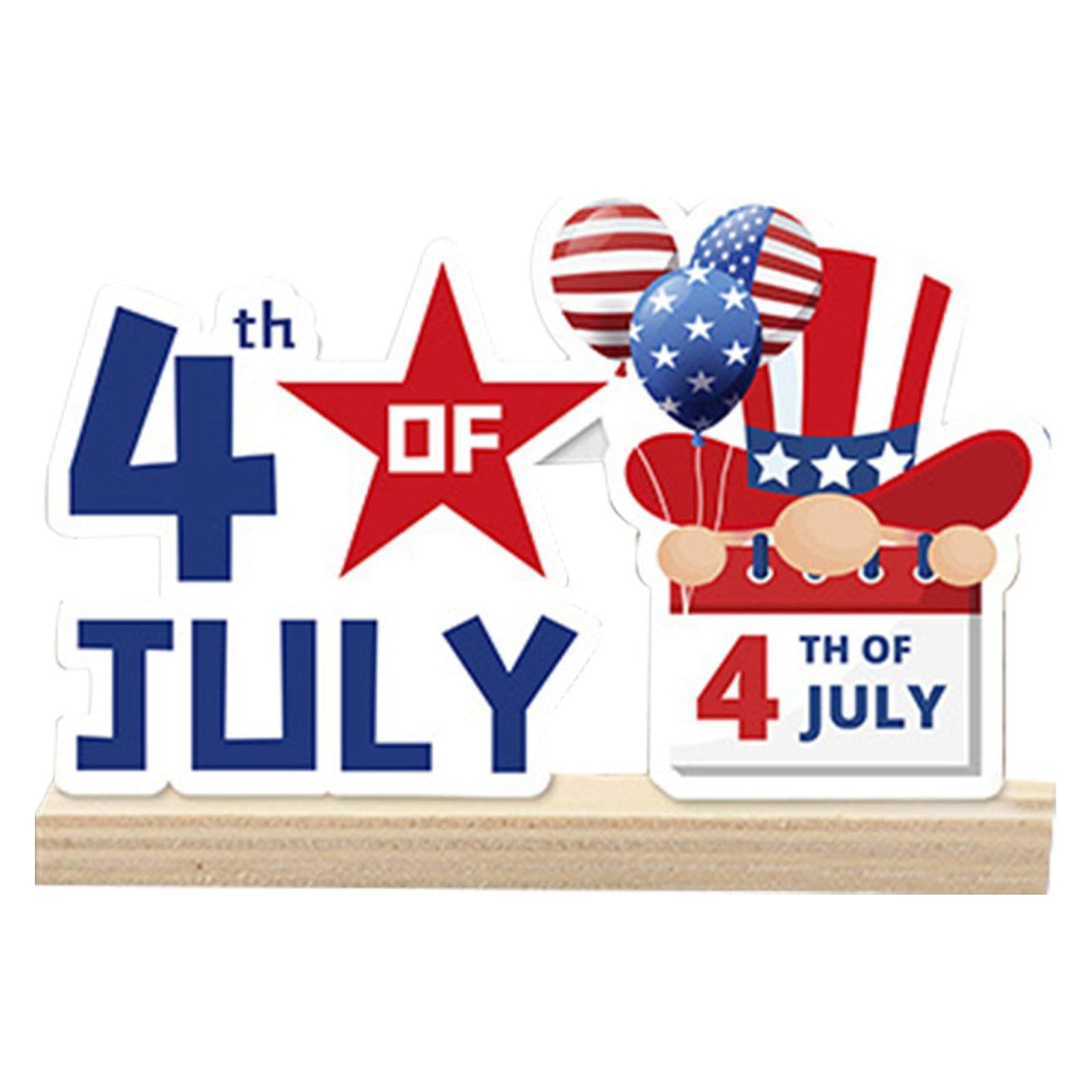 4th of July Wood Patriotic USA Sign Memorial Day Table Decoration Free ...