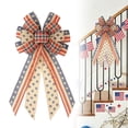 4th of July Wreath Bows 17.7 Inch Patriotic Decor Bow for Front Door ...