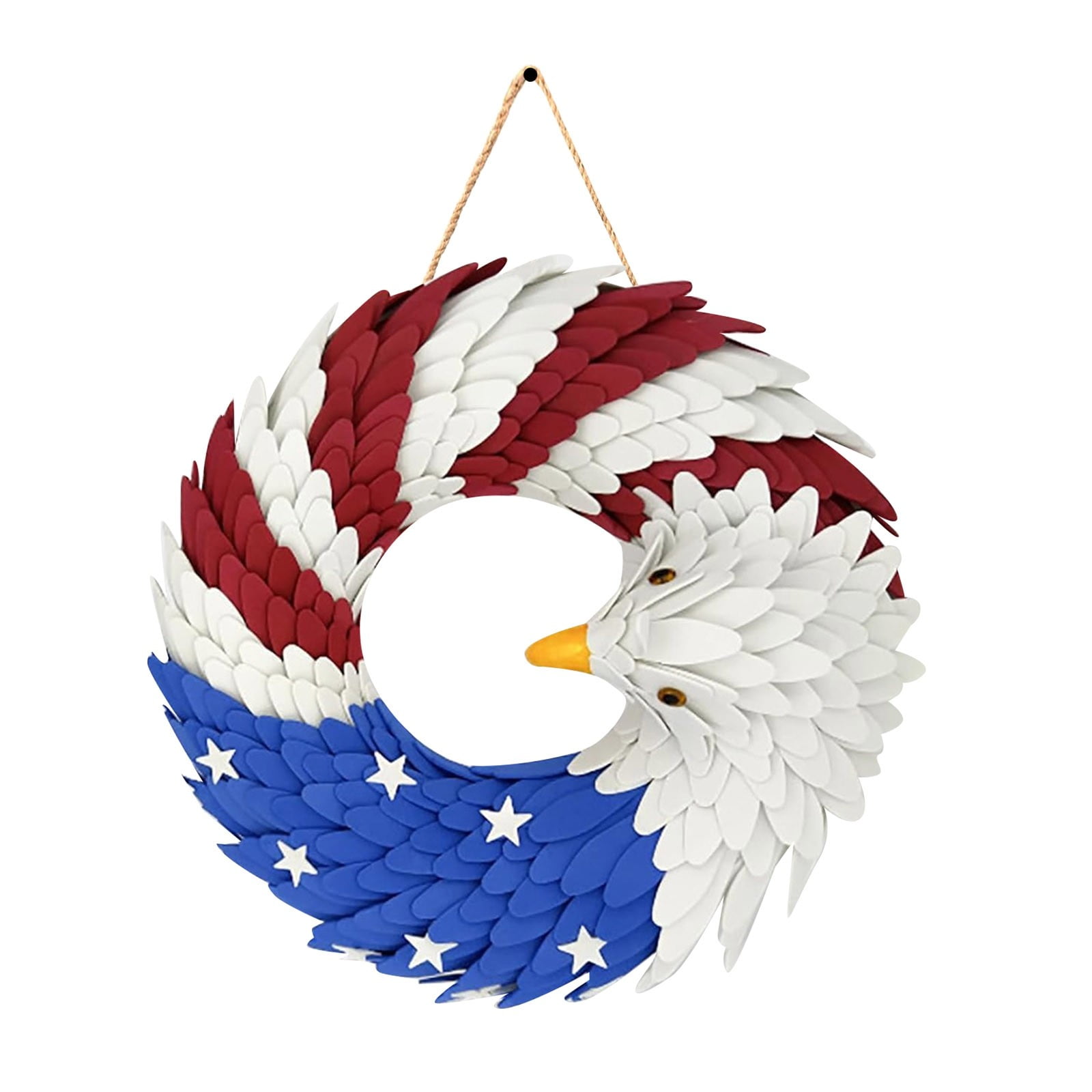 4th of July Wreath for Front Door, 2025 New Patriotic Wreath Handmade ...