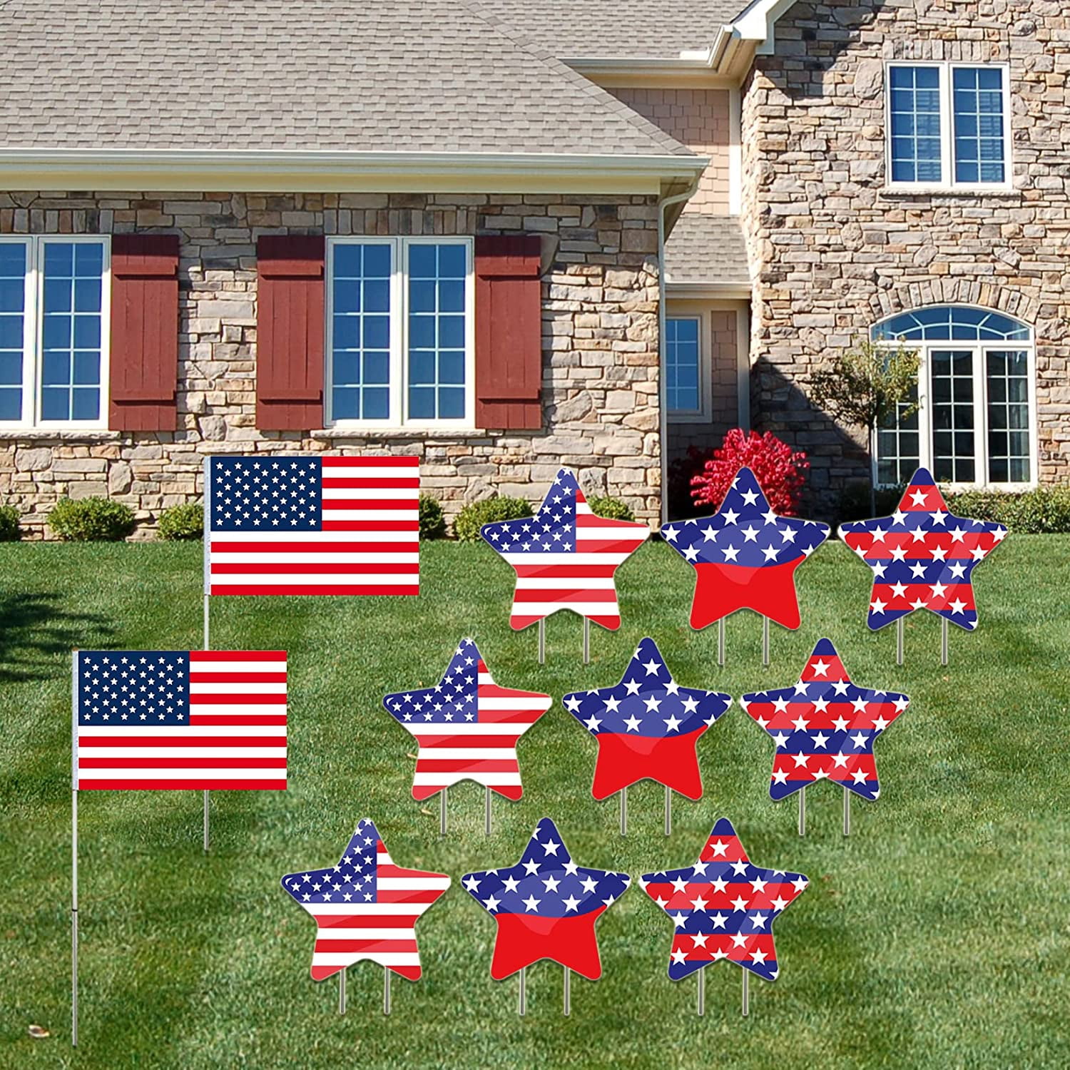 4th of July Yard Sign Outdoor Lawn Decorations,Memorial Day Yard ...