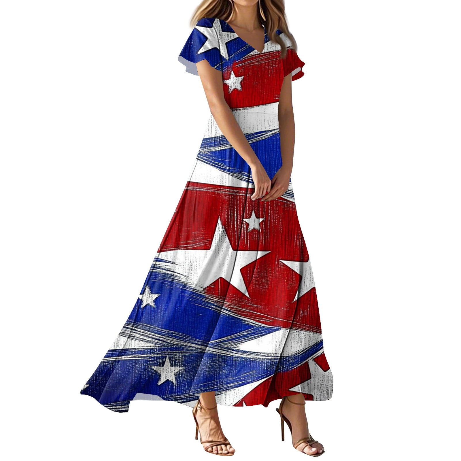 4th Of July formal Cocktail Dresses for Women Casual Patriotic Short ...