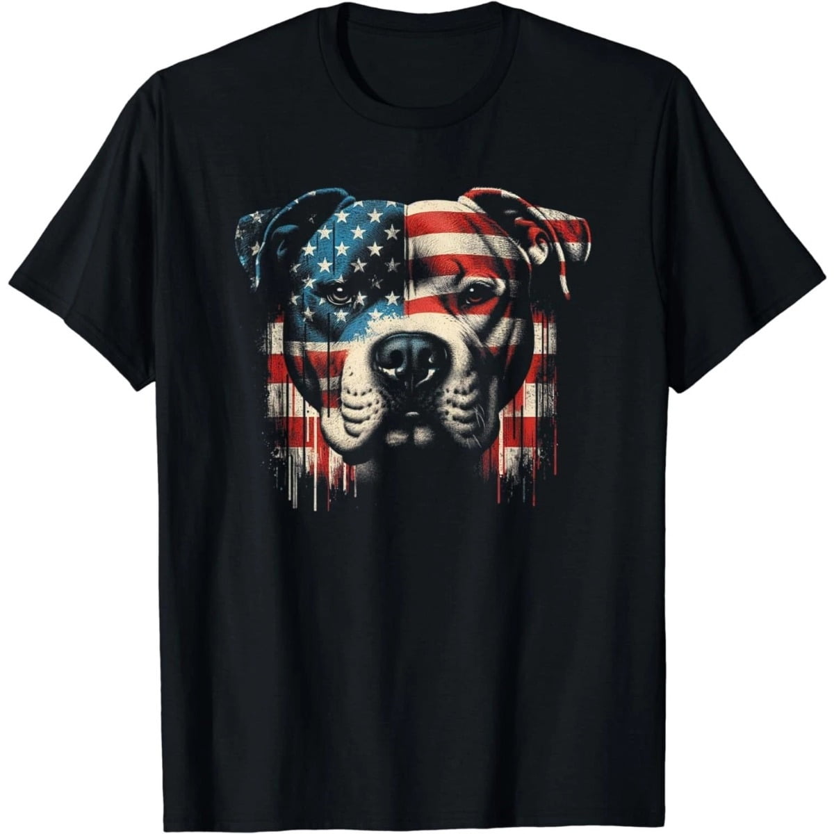 4th Of July American Flag Patriotic Pitbull Terrier Gift Unisex T-Shirt ...