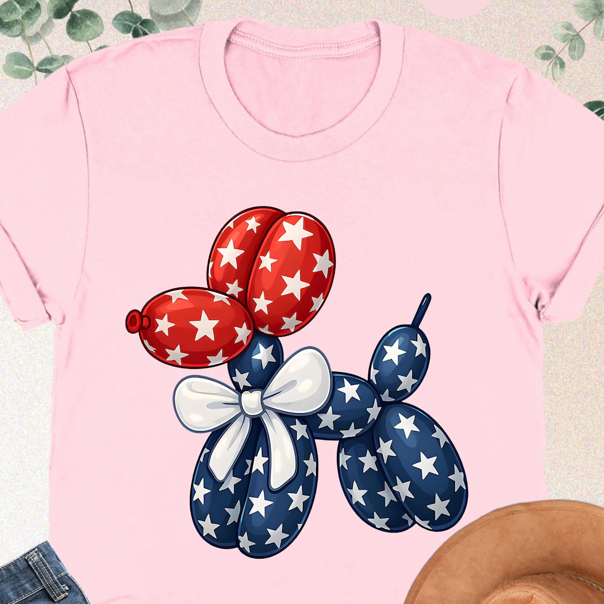 4th Of July Balloon Dog Shirt Coquette Patriotic Tshirt Independence ...