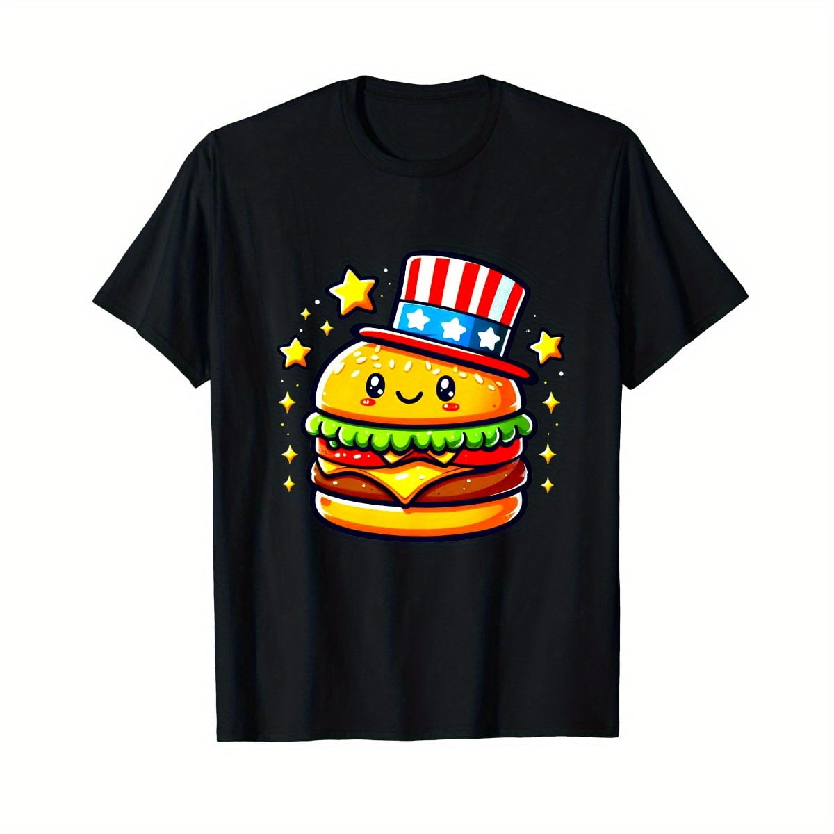 4th Of July Cheeseburger America Independence Day Burger T-Shirt ...