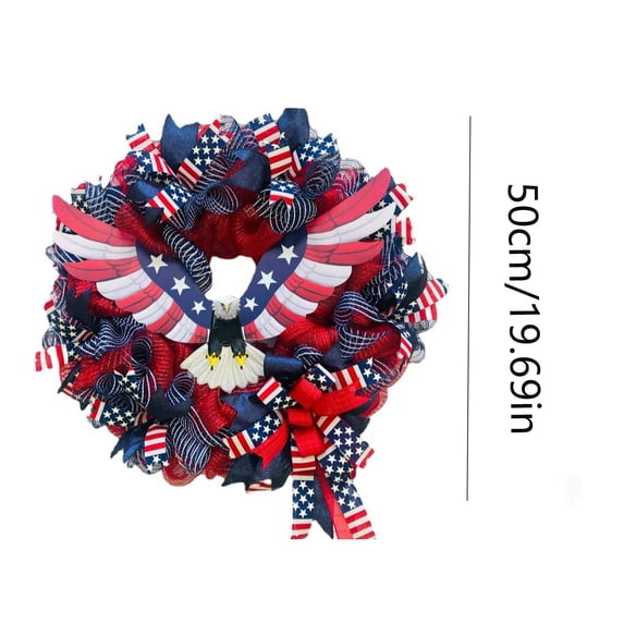 4th Of July Decorations,Patriotic Decor,Independence Day Flower Wreath ...