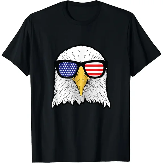 4th Of July Eagle American Flag Sunglasses - Patriotic USA T-Shirt ...