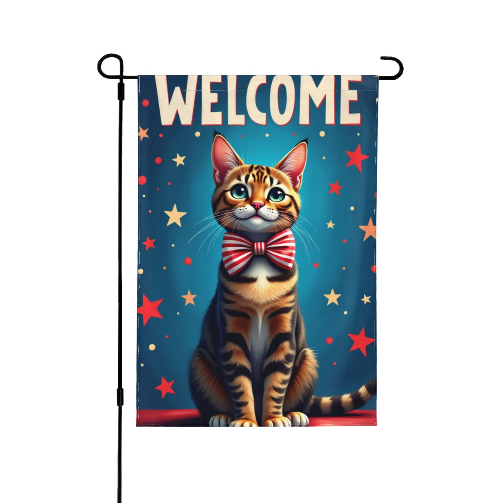 4th Of July Garden Flag Cat Double Sided USA Flag Patriotic Memorial ...