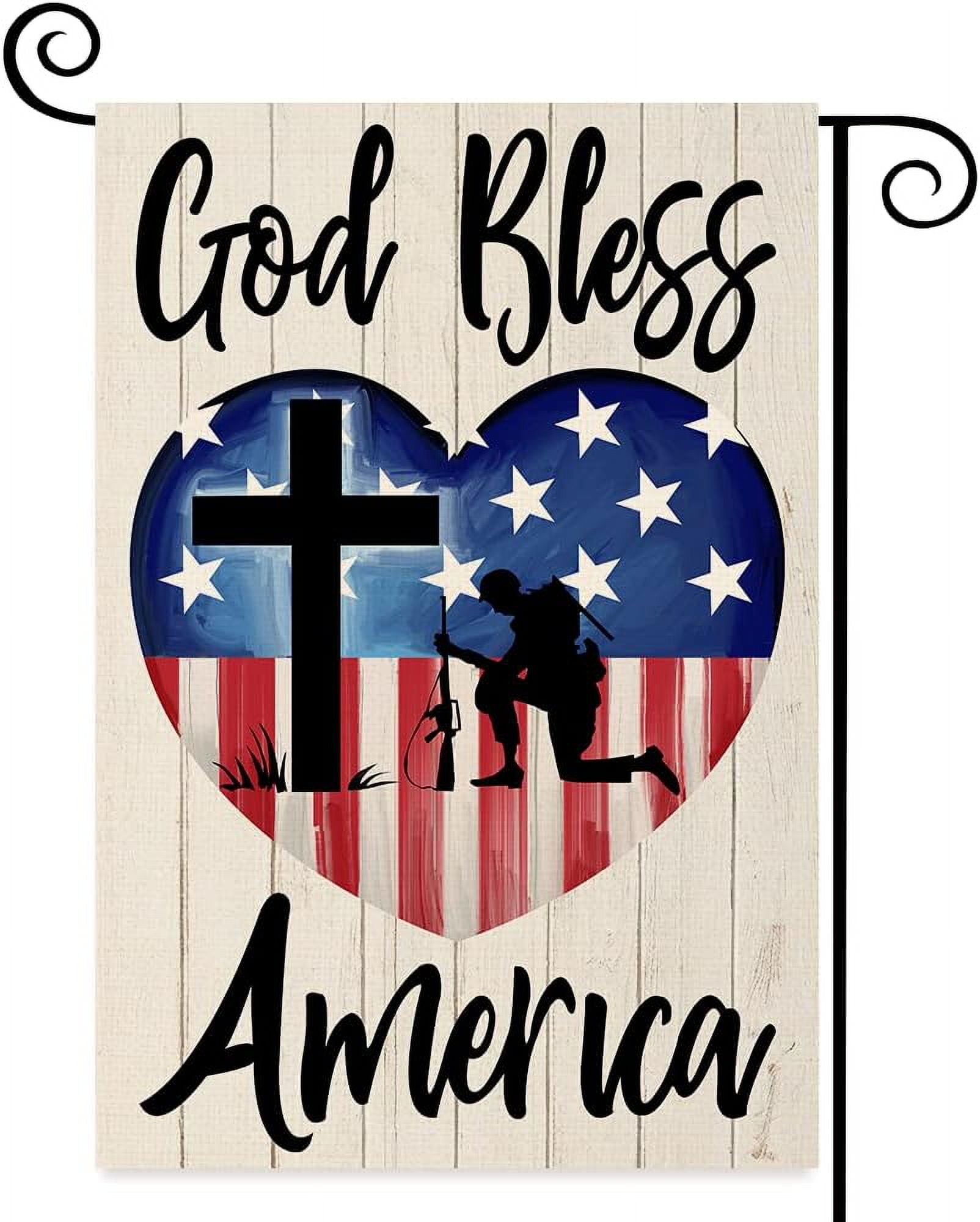 4th Of July Garden Flag Double Sided, Best Chocie God Bless American ...