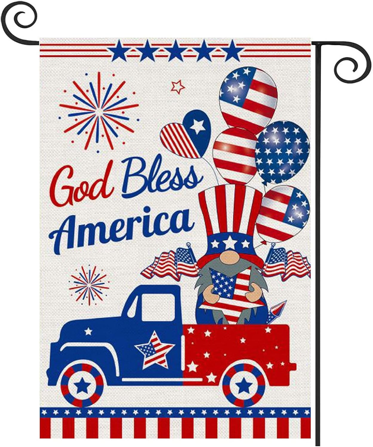 4th Of July Garden Flag,Patriotic Memorial Day Garden Flag,American ...