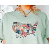 4th Of July Gift USA Map Shirt Gift For American America Map Shirt ...
