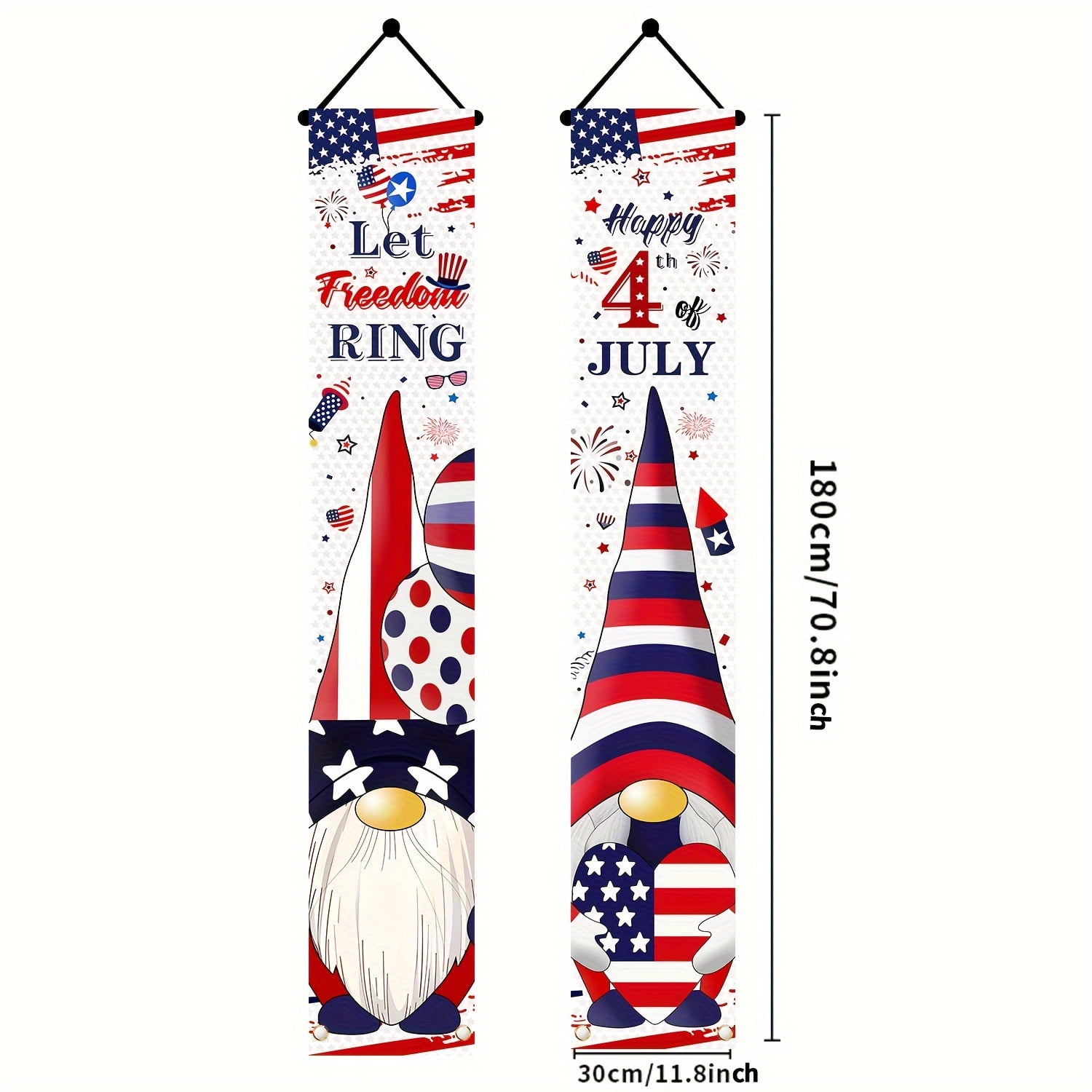 4th Of July Gnomes Porch Sign Banner, 4th Of July Decorations Patriotic ...
