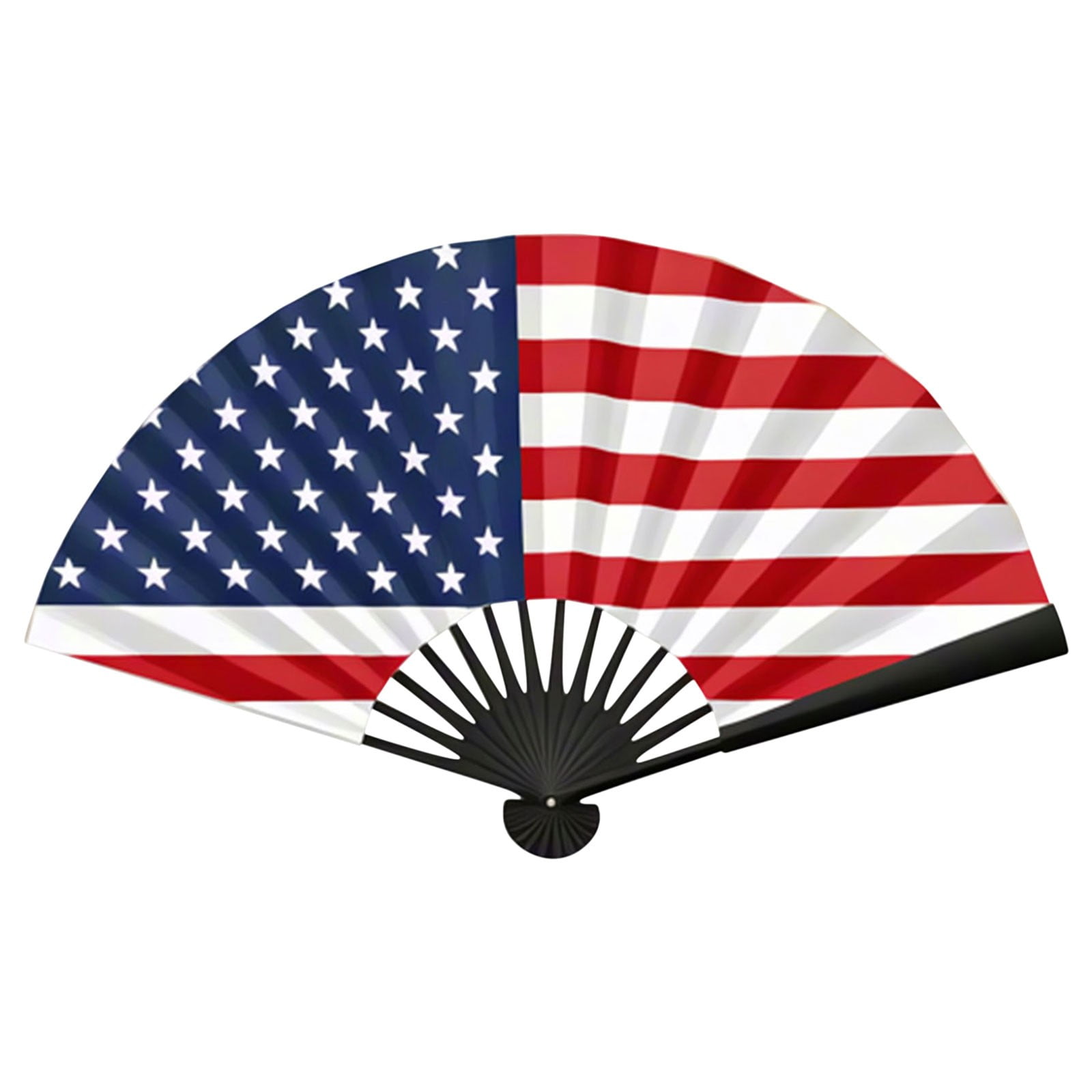 4th Of July Hand Fans Folding Fabric for Patriotic USA/American Flag ...